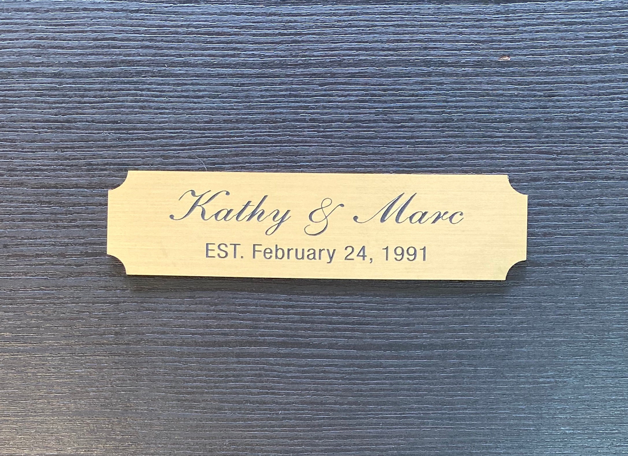 Laser Engraved 4 X 1 Gold Plate W/notched Corners - Etsy