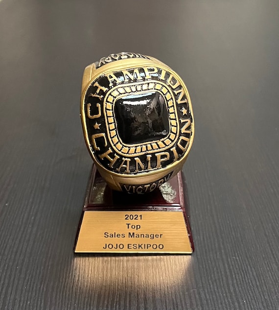 Engraved Championship Ring Award Sports Sales Employee | Etsy