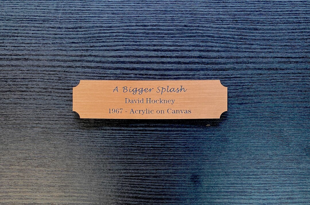 Engraved 4”x 1” Notched Copper Plate W/ Adhesive Back ~ Name Plates ...