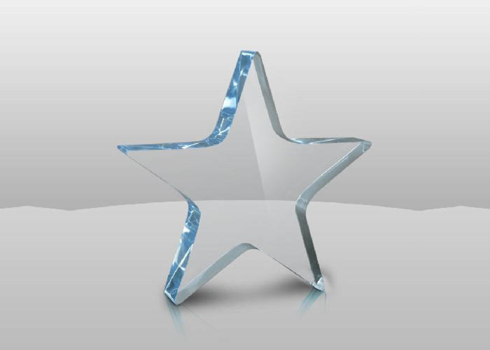 Custom Engraved Blue Star Acrylic Award– 5 1/4”. Personalized Gift ...