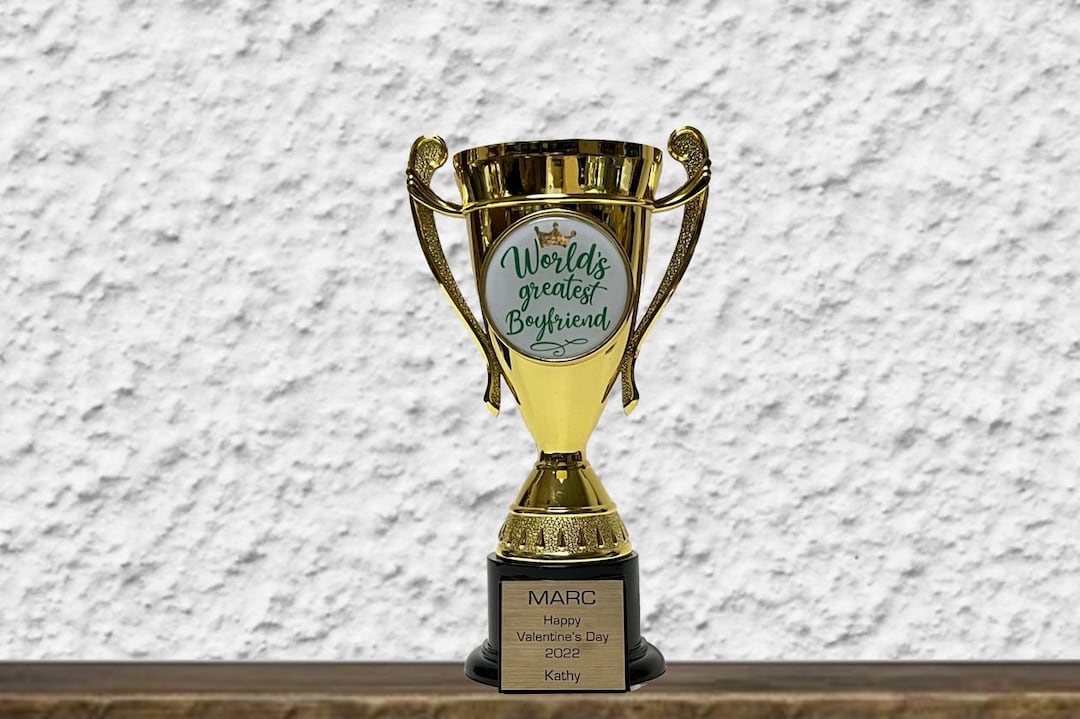 World’s Greatest Boyfriend Trophy – Personalized Gift, Cup Trophy ...