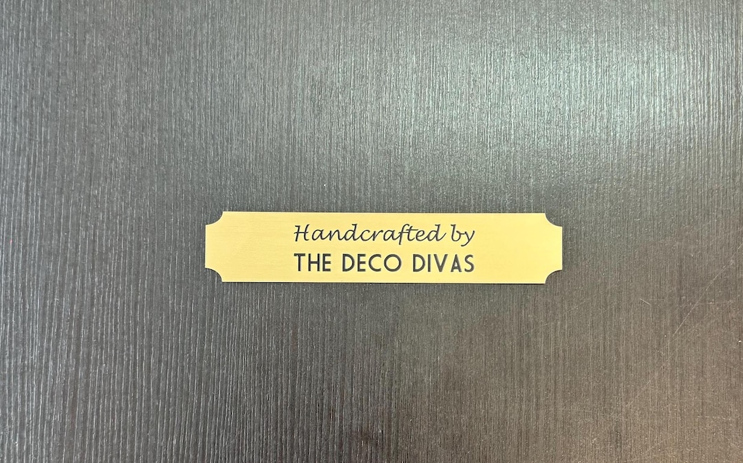 Laser Engraved 5" X 1" Gold Plate W/notched Corners and Adhesive ...
