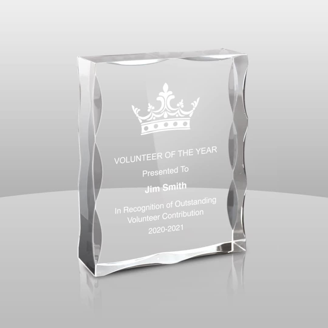 Freestanding Glacial Ice Acrylic Award – Custom Engraved for ...