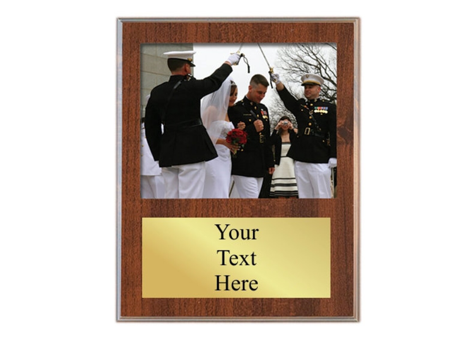 Cherry-finish Slide-in Photo Plaque for Wedding Retirement - Etsy
