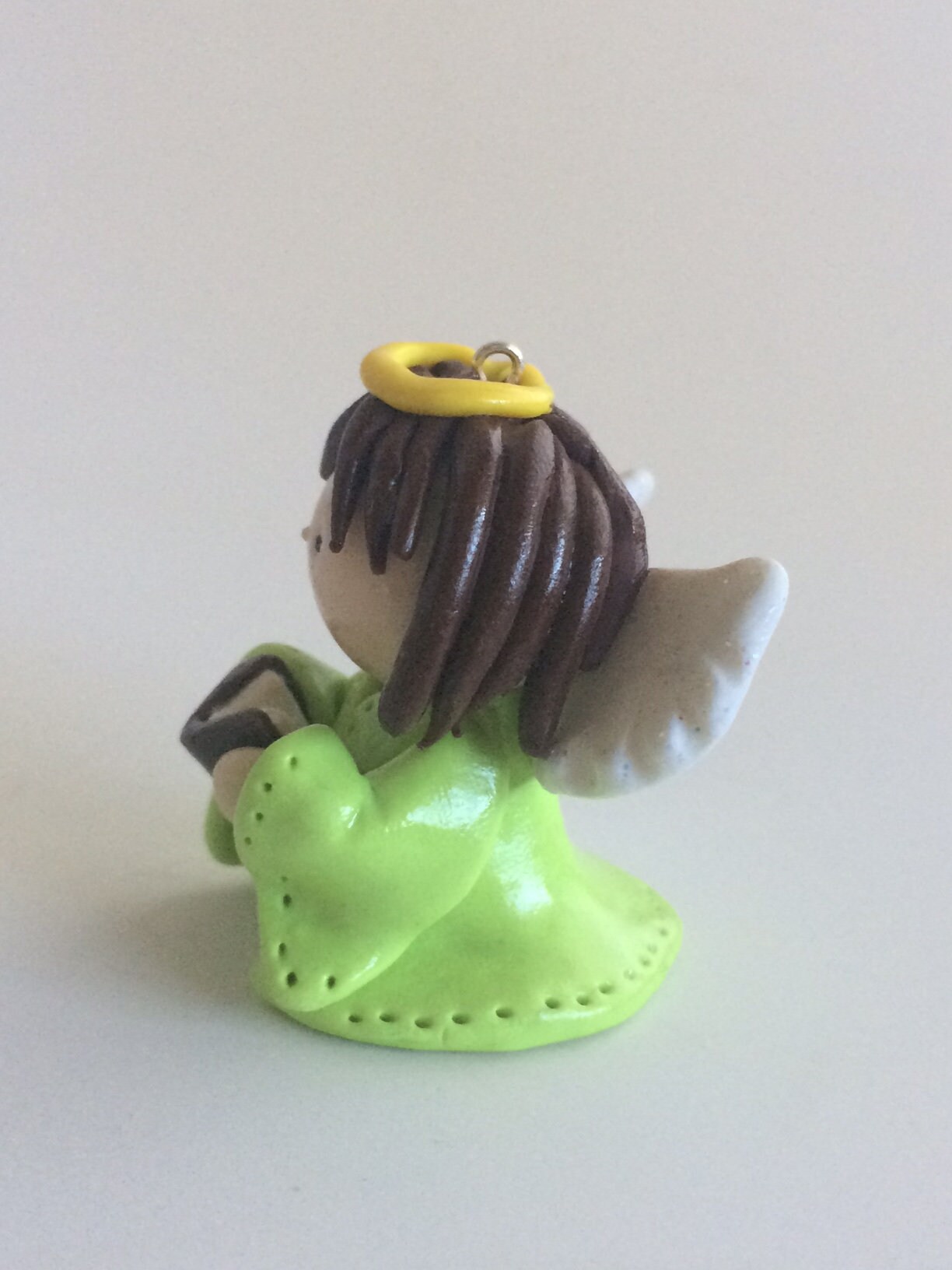 Handmade Polymer Clay Winged Angel Ornament , My Own Clay Creation. - Etsy
