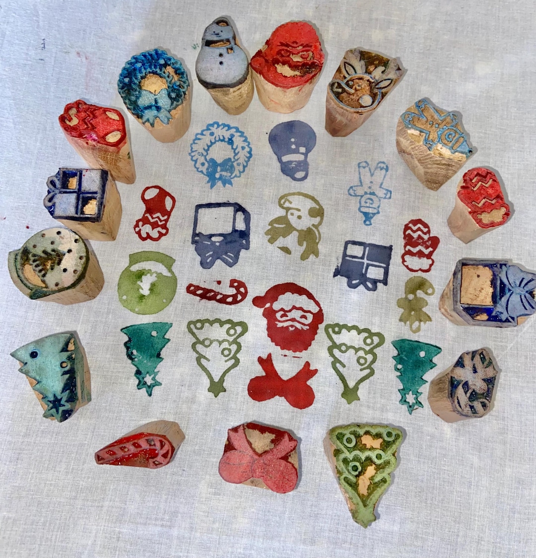 Hand Carved Wooden Block Printing Stamps – Traditional Indian Textile ...