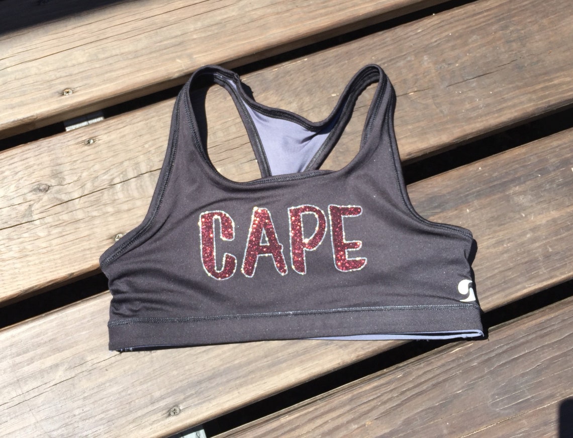 Custom Girl's Sports Bra and Tailless Bow Set Cheer - Etsy