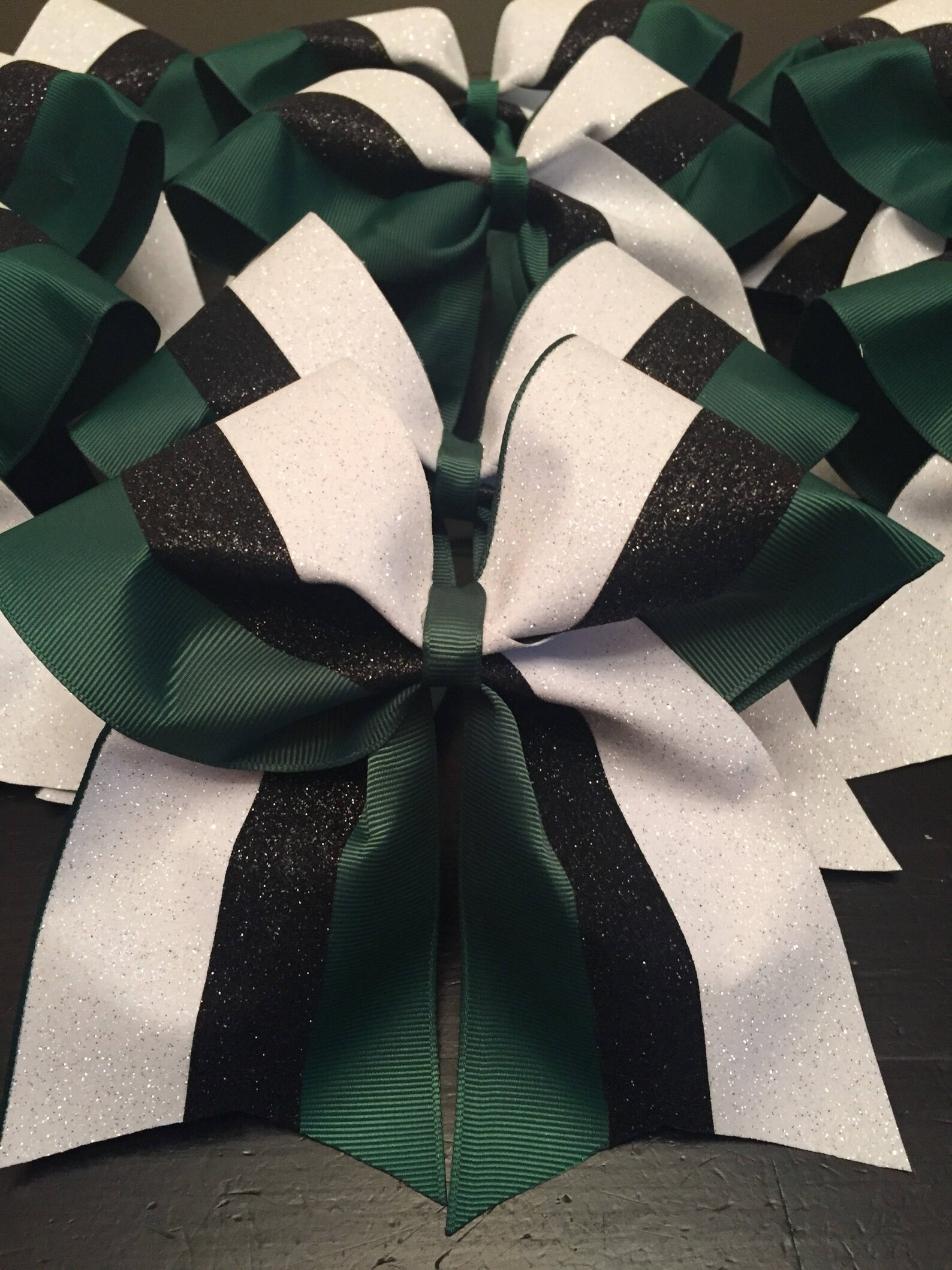 Glitter striped 3 Color Cheer Bow | Etsy