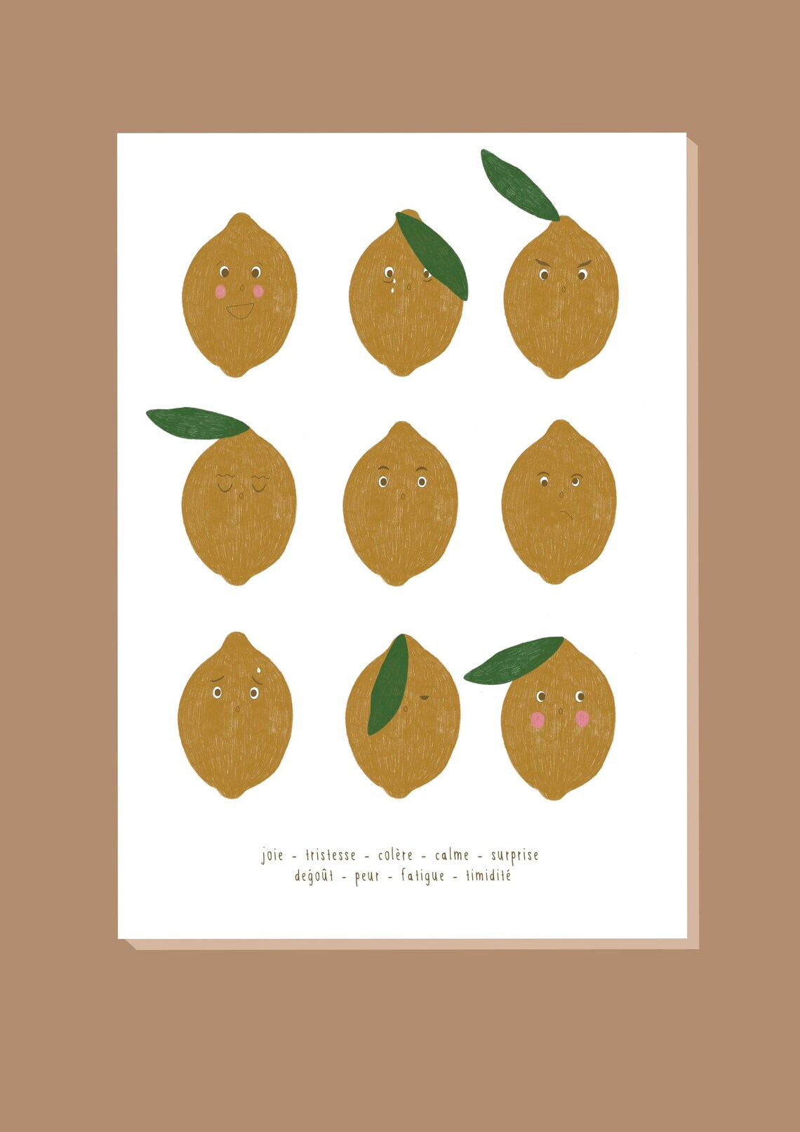 Affiche des citrons et des émotions - Etsy France