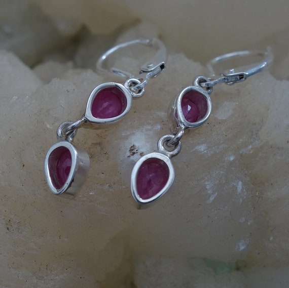 Ruby Earrings handmade jewelry genuine ruby bali jewe… - Gem