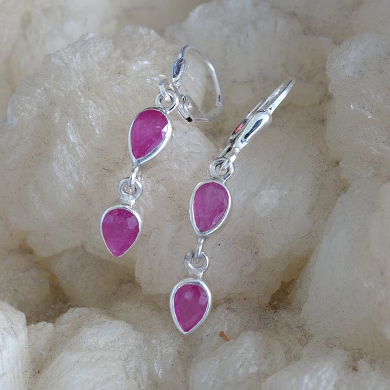 Ruby Earrings handmade jewelry genuine ruby bali jewe… - Gem