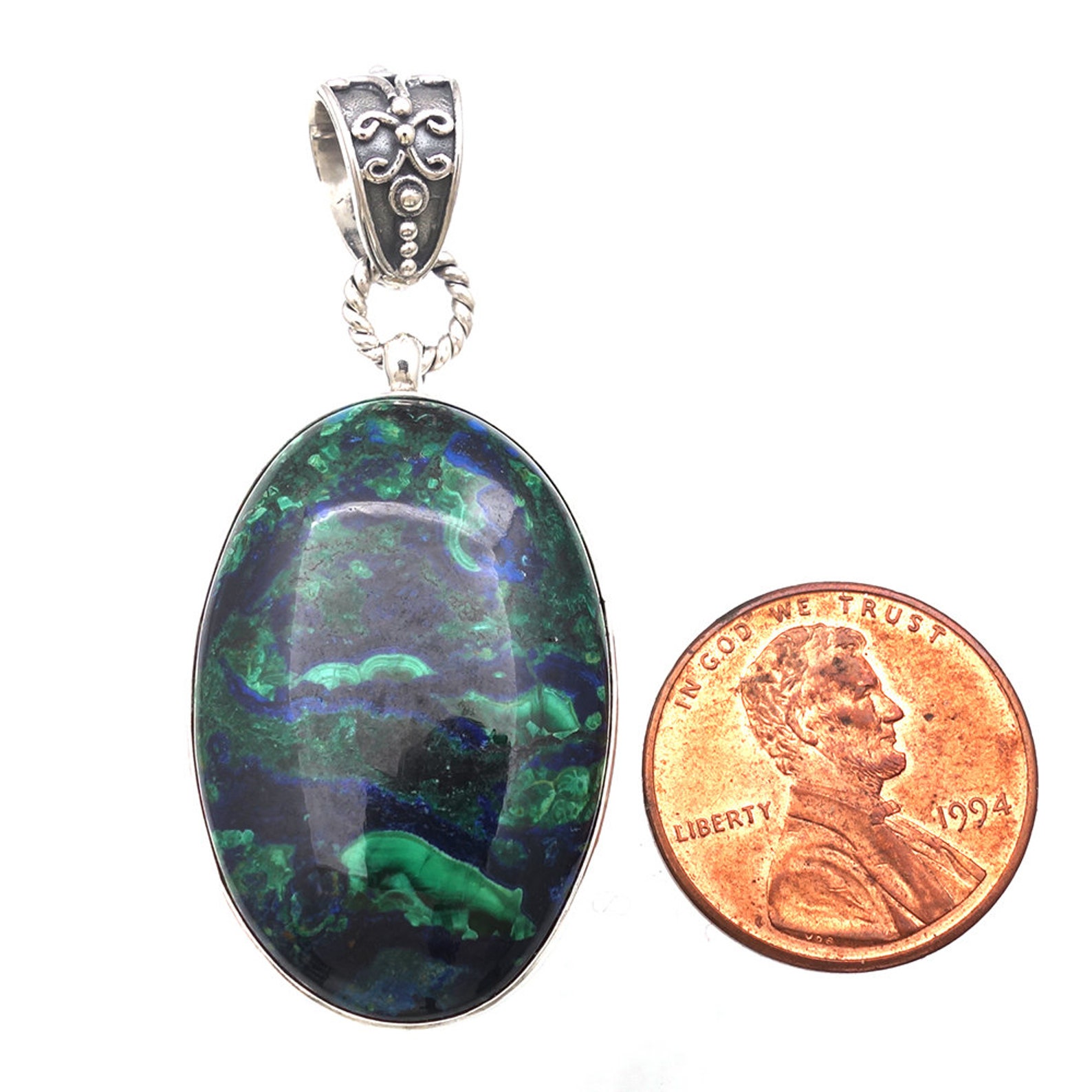 Azurite Pendant Natural Stone Azurite Jewelry Azurite Necklace - Etsy