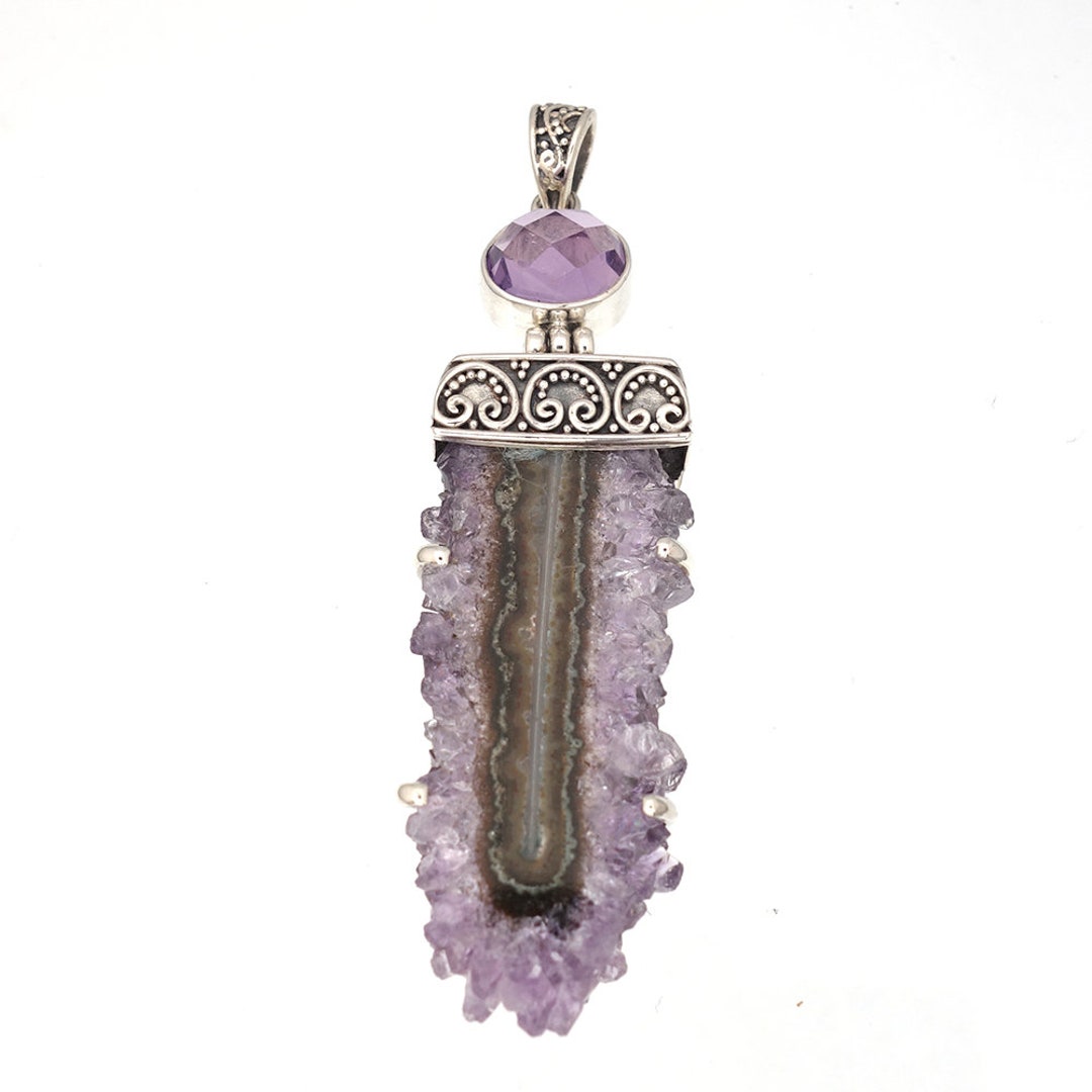 Amethyst Stalactite Pendant Amethyst Jewelry Stalactite Jewelry ...