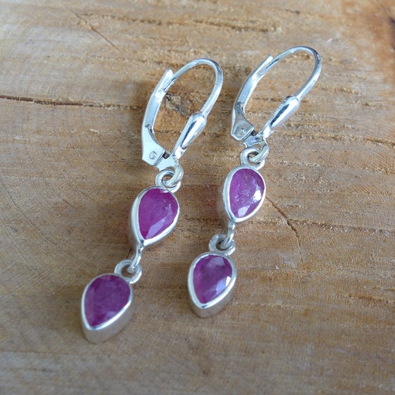 Ruby Earrings handmade jewelry genuine ruby bali jewe… - Gem