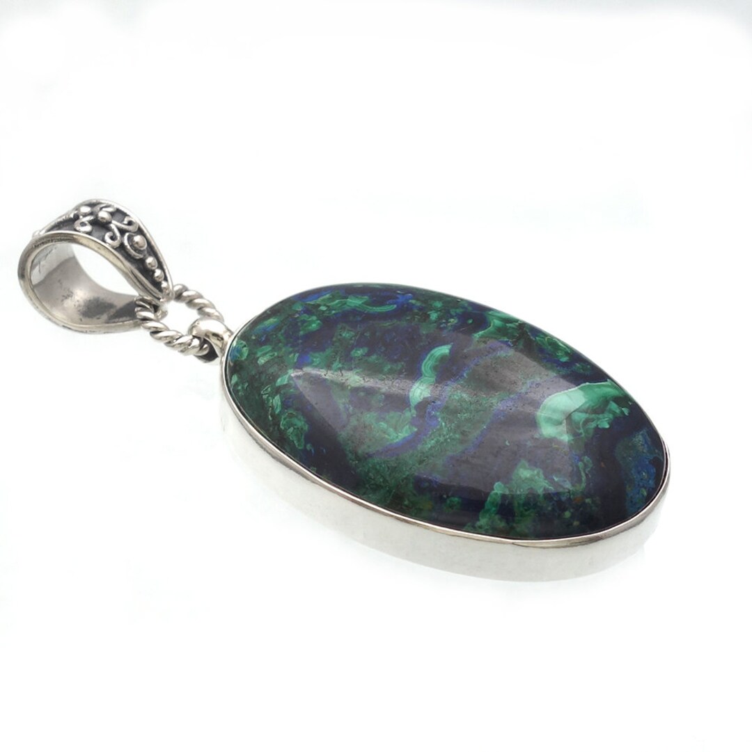 Azurite Pendant Natural Stone Azurite Jewelry Azurite Necklace Gemstone ...