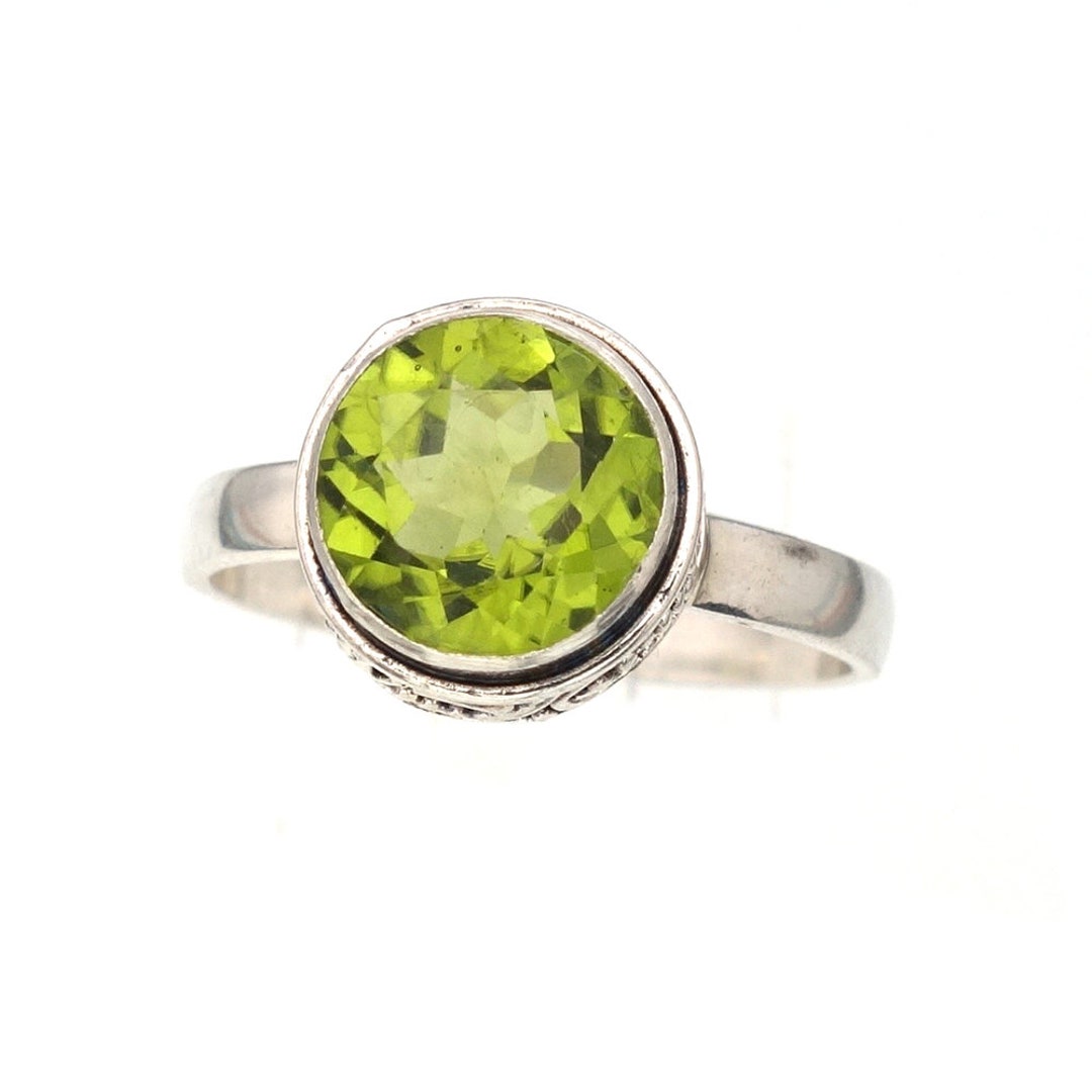 Peridot Ring Real Peridot Ring August Birthstone Ring Gemstone Jewelry ...