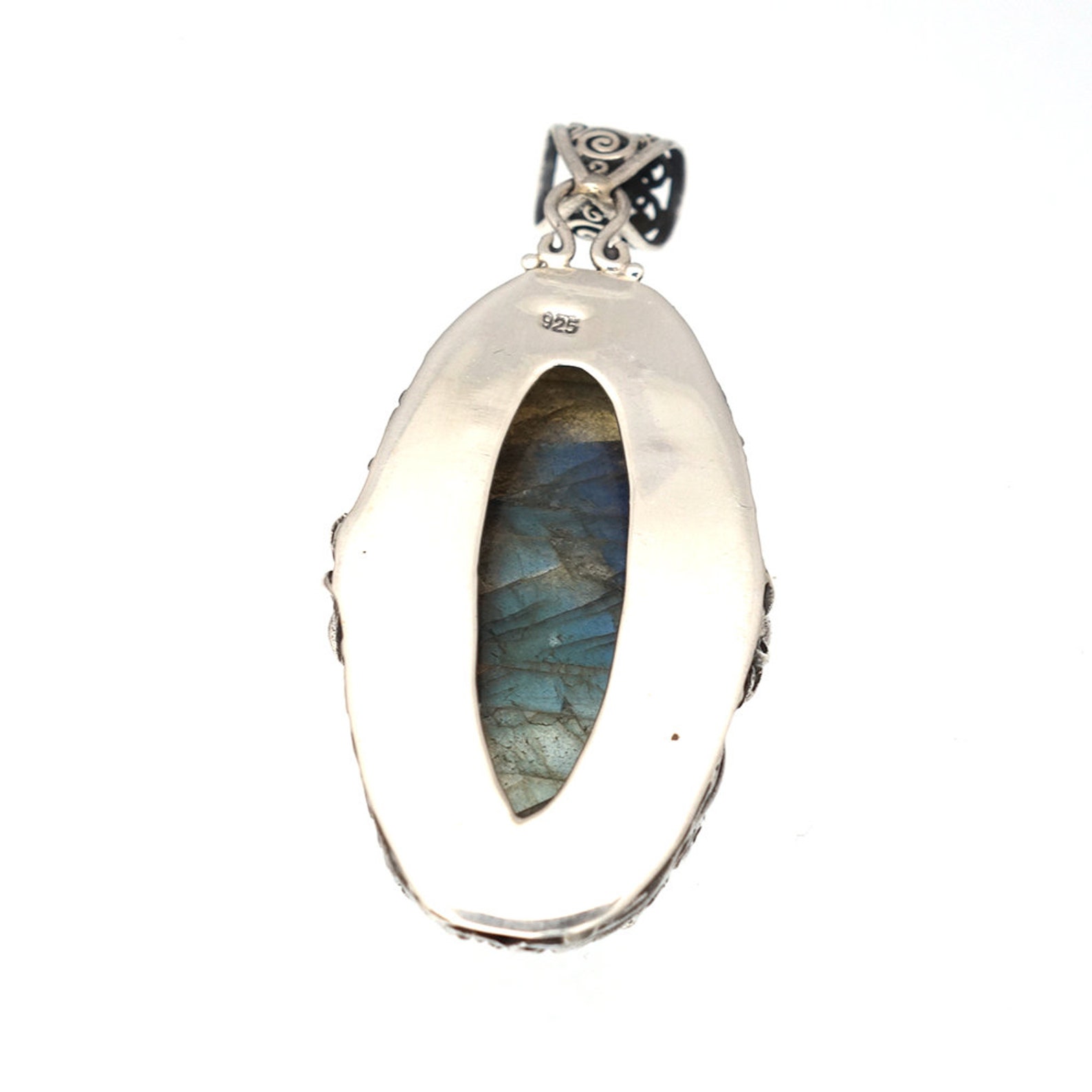 Labradorite Pendant Handmade in Bali Ornate Design Bali Jewelry ...