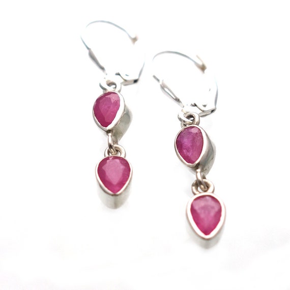 Ruby Earrings handmade jewelry genuine ruby bali jewe… - Gem