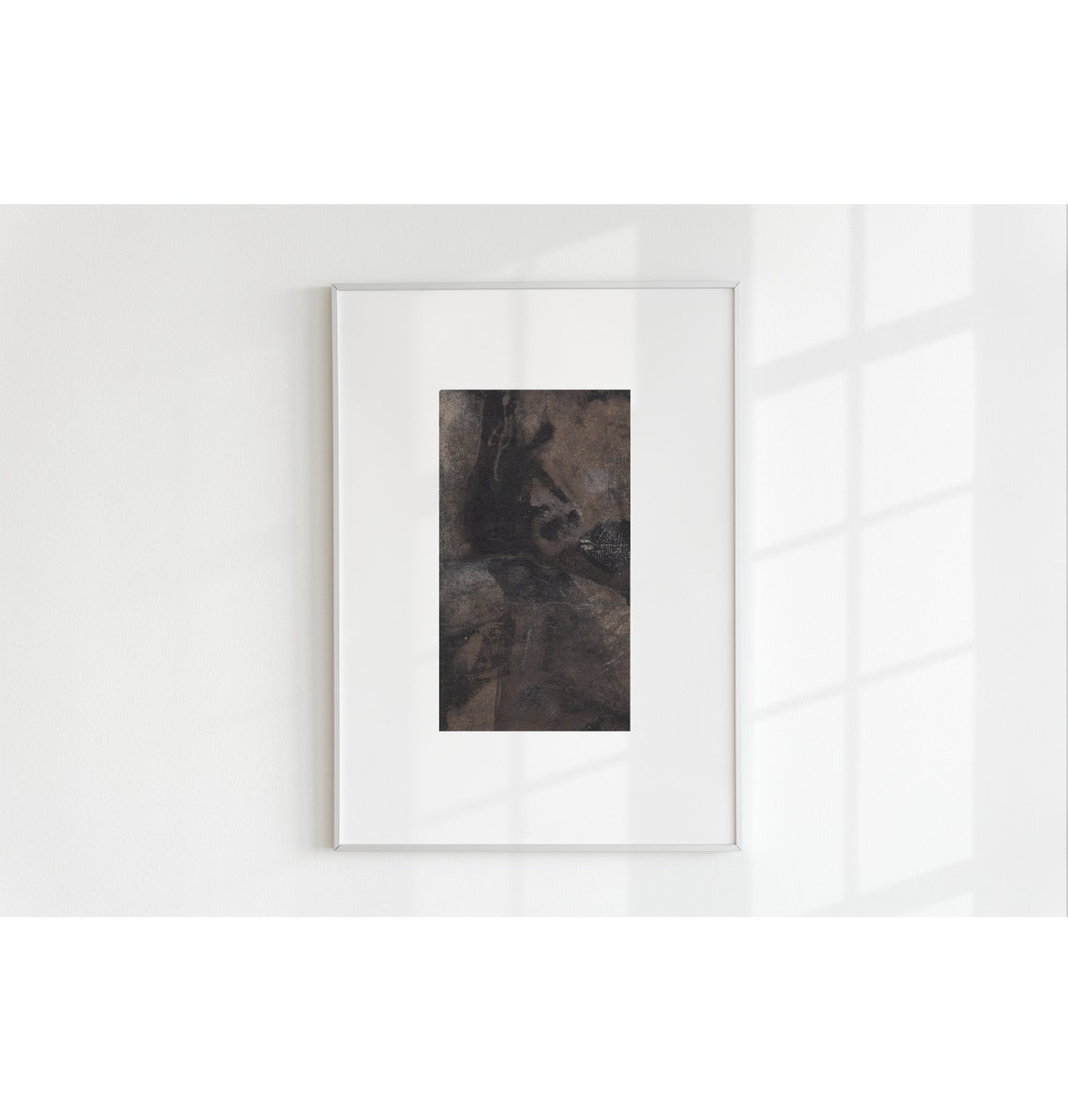 Original Monotype Landscape , Printmaking , Mixed Media Wall Art, Dark ...