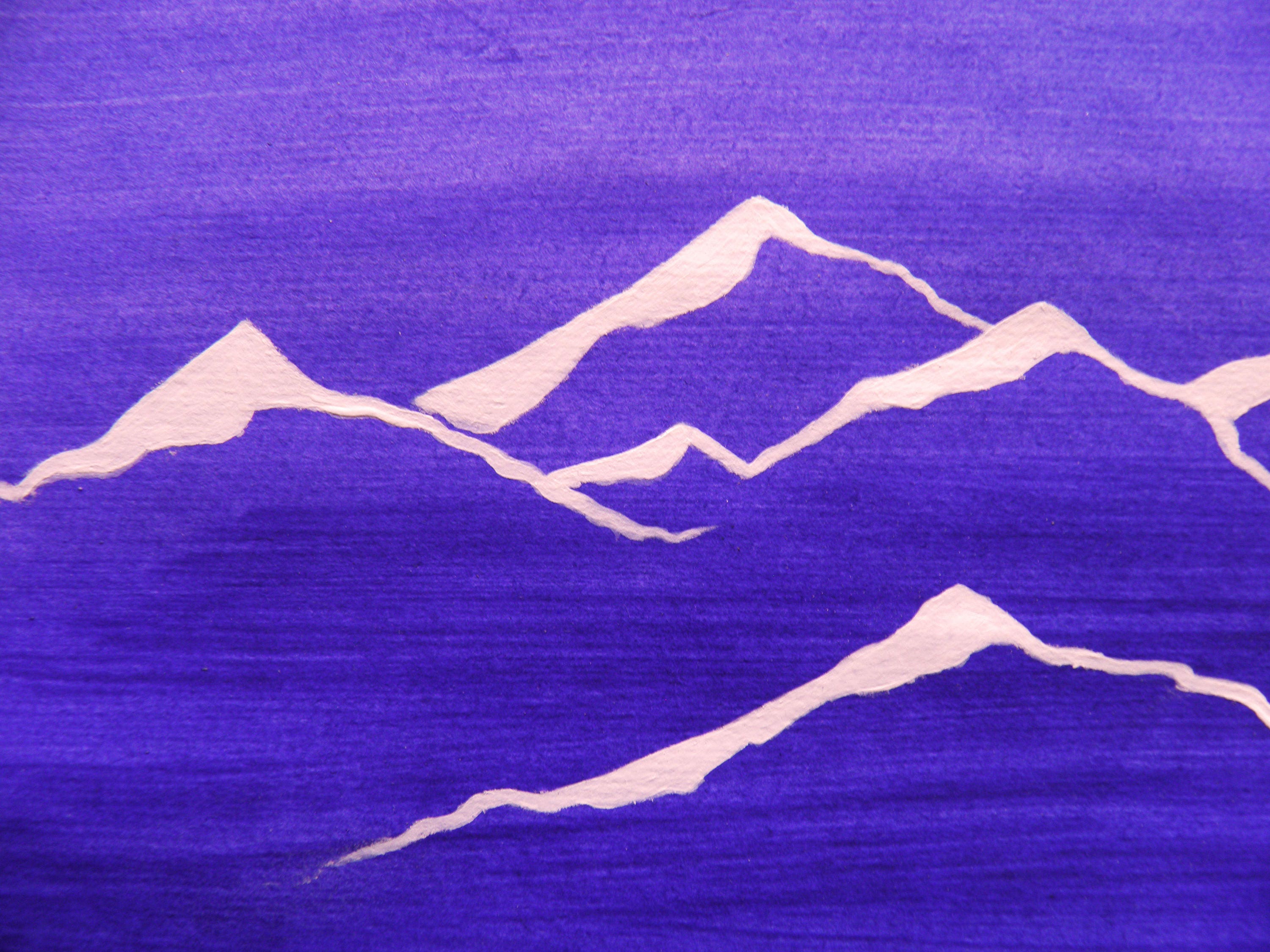Small Blue Painting for Living Room. Mountain Ladscape Original Art ...
