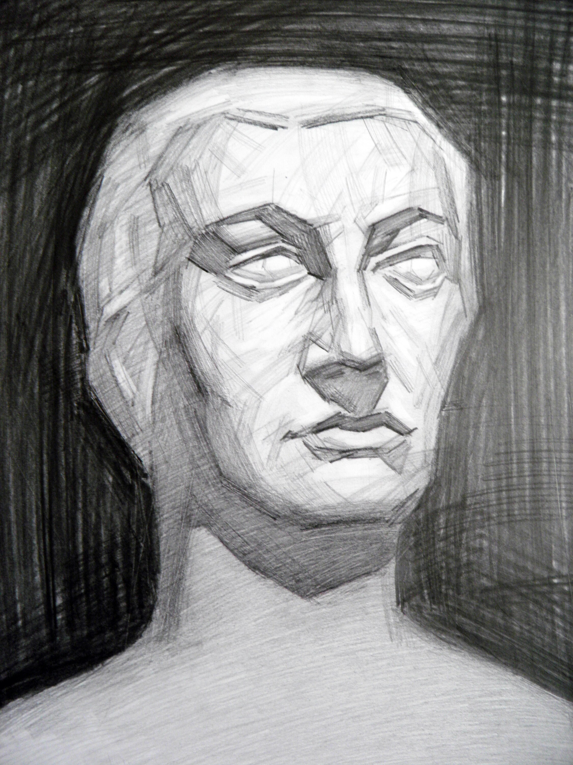 Pencil Sketch Art, Original Drawing on Papelassical Bust Pencil Drawing ...