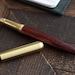 Brass EDC Pen / Personalized Wood & Brass Gel Pen for Writing / Sign ...