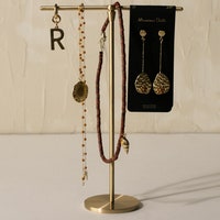 Metal Earring Display Stand, Gold T-bar Earring Holder Jewelry Display ...
