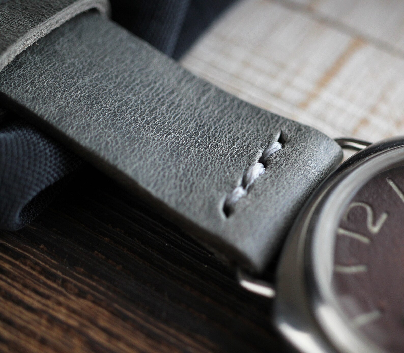 Leather 20mm Watch Strap / 18mm 22 Mm 24mm 26mm Antique Gray - Etsy