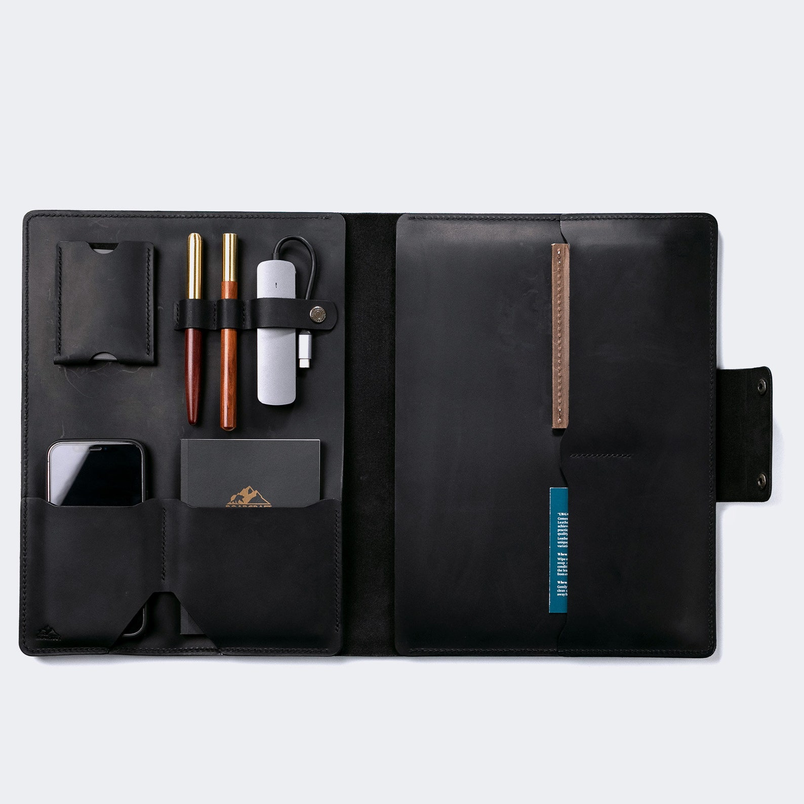 Remarkable 2 Case Organizer Personalized Brown Leather Folio Etsy