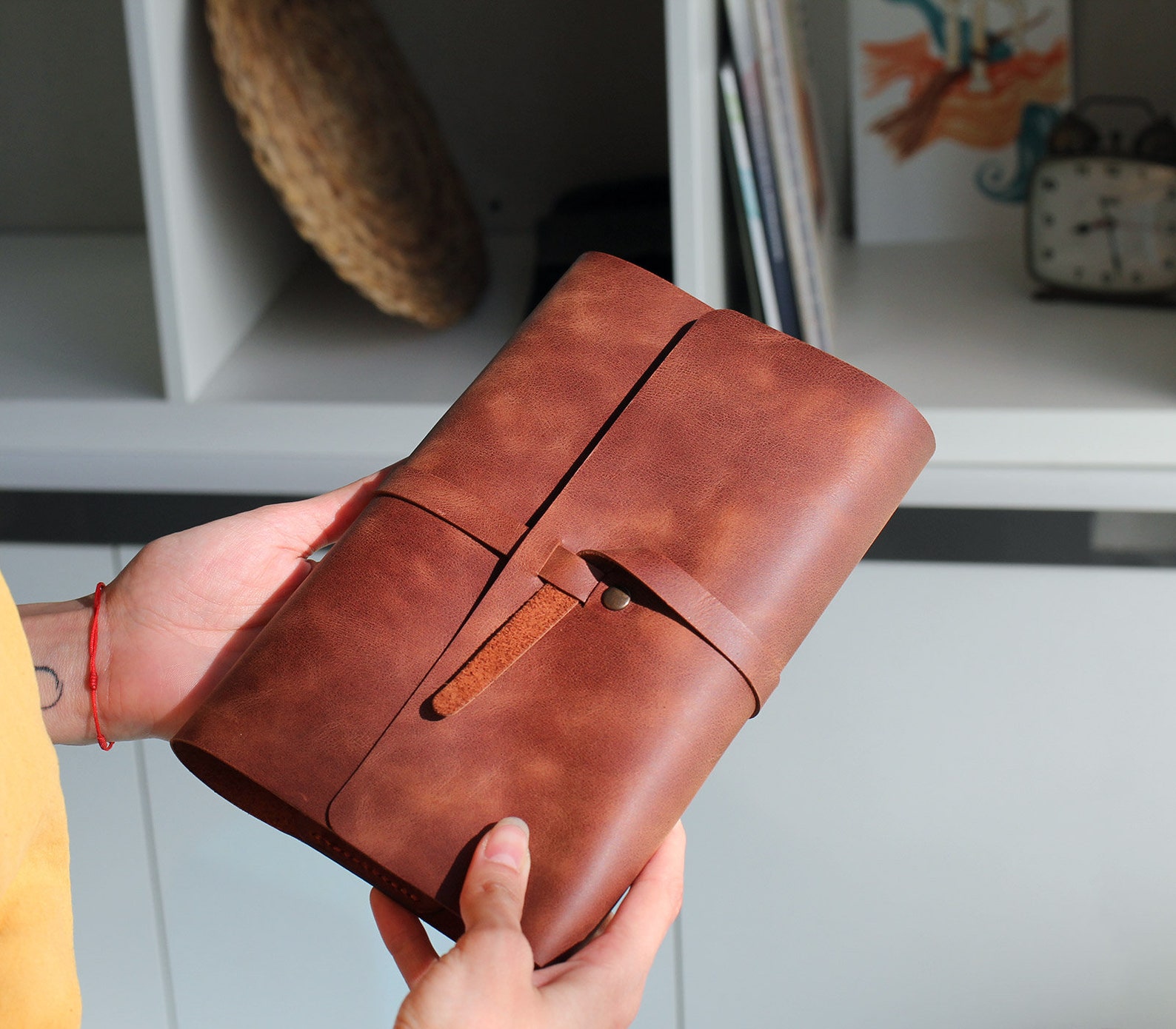 Leather Book Cover / Leather Book Sleeve / Handmade Leather - Etsy