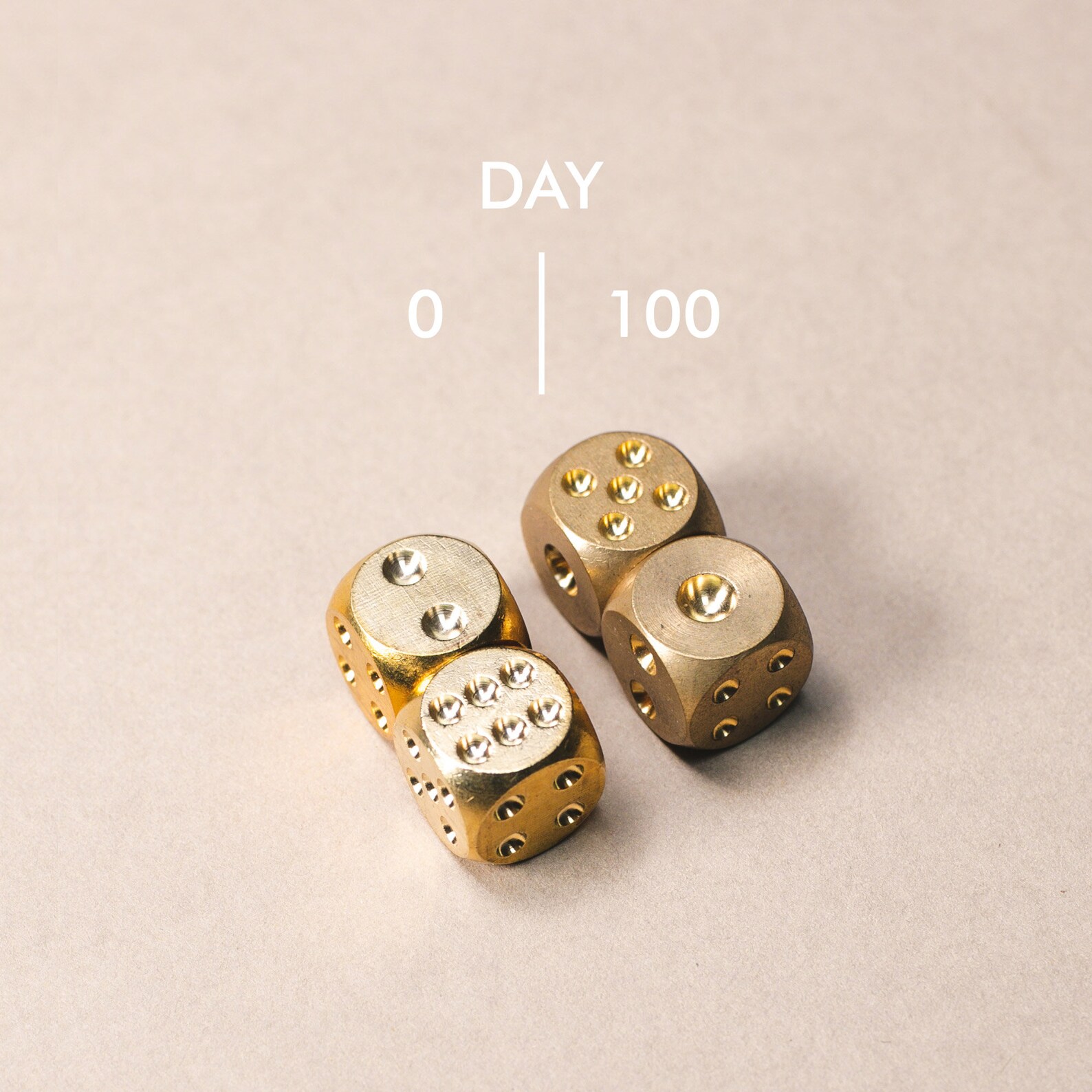 Solid Brass Dice, Desk Decor, Lucky Dice, One Piece Luxury Dice - Etsy