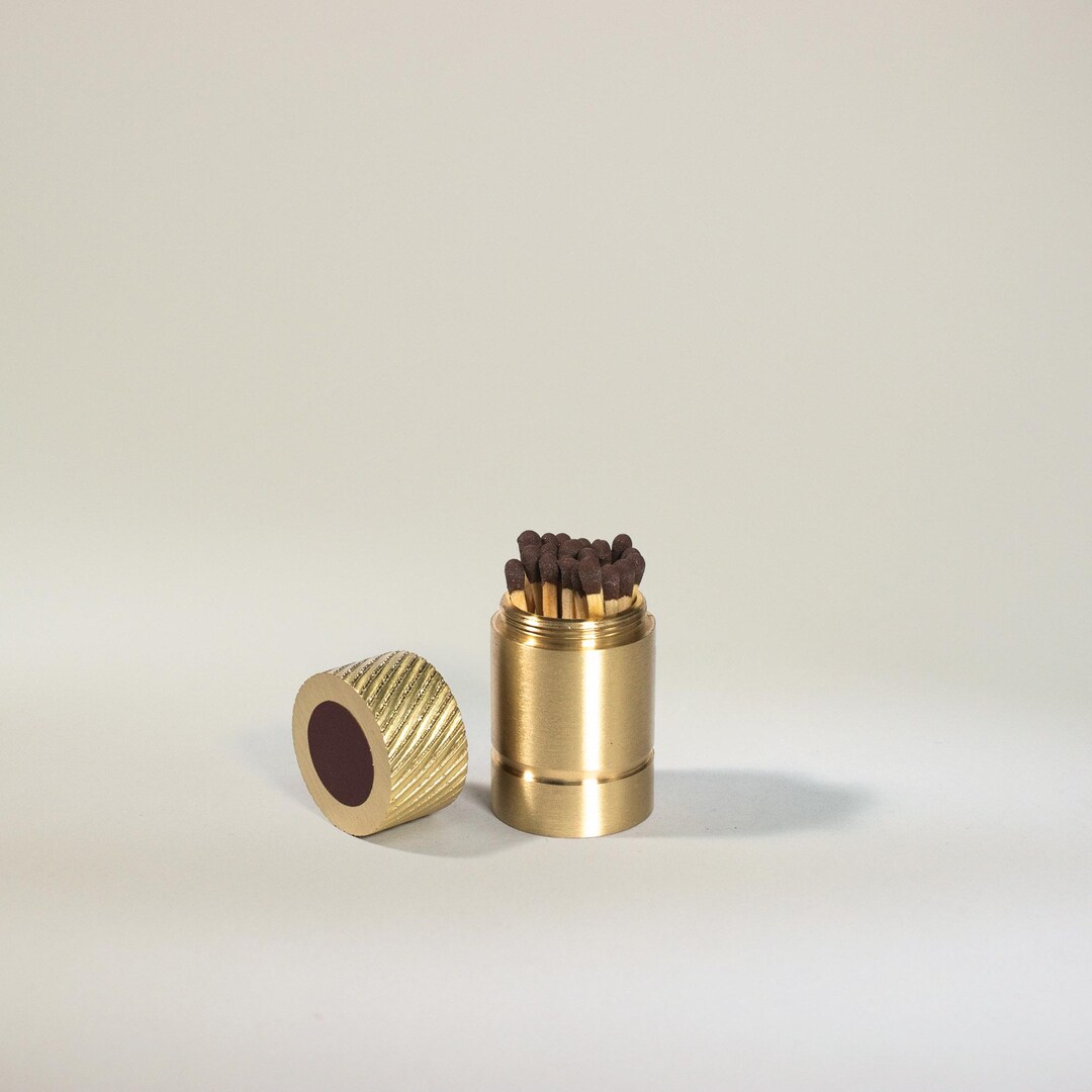 Gold Brass Match Box, Srandard Size / Match Holder / Modern Vesta Case ...