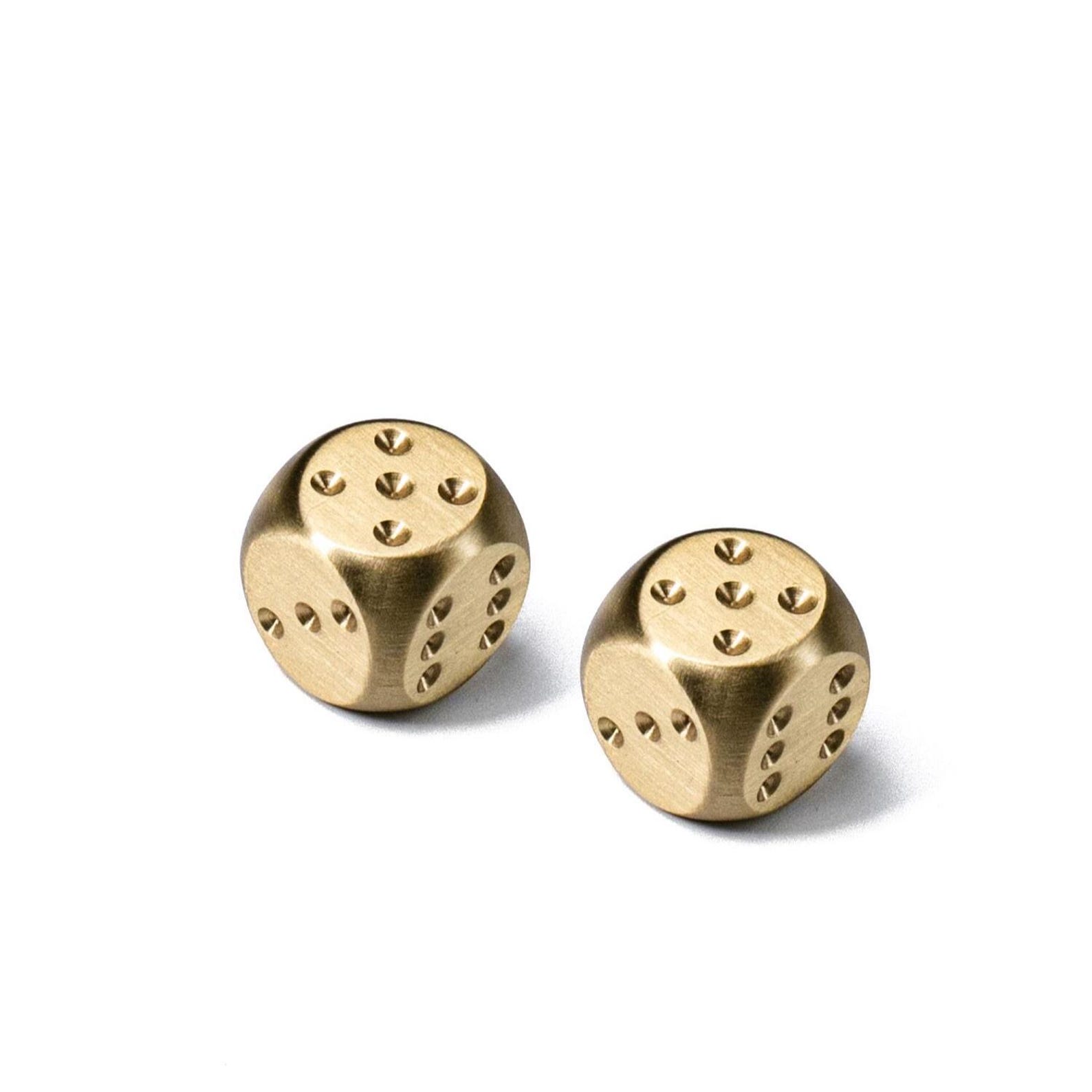 Solid Brass Dice, Desk Decor, Lucky Dice, One Piece Luxury Dice - Etsy