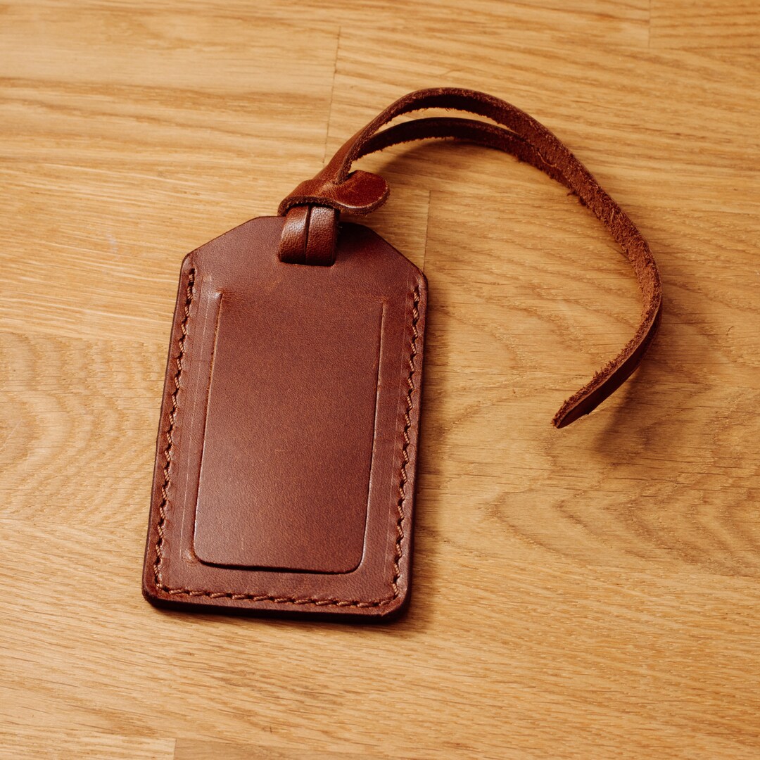 Leather Luggage Tag / Luggage Tag for Travelers / Unique Bag Identifier ...
