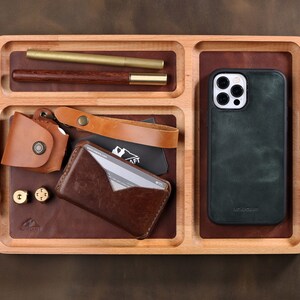 Personalized EDC Tray / Office Desk Organizer / Wooden Valet Tray ...