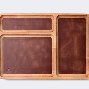 Personalized EDC Tray / Office Desk Organizer / Wooden Valet Tray ...