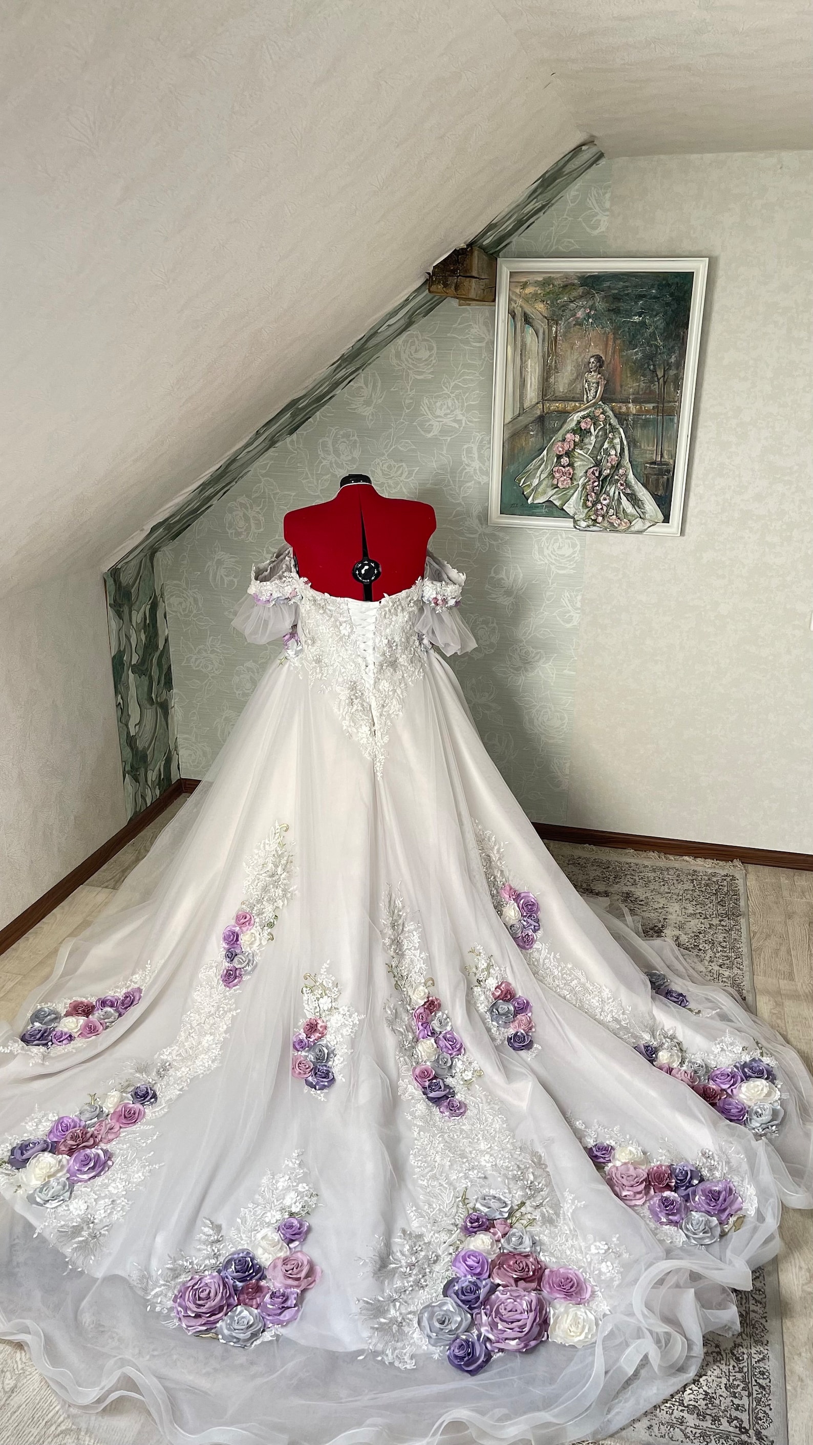 Unique Fairytale Dreem Wedding Dress Inga Ezergale Design Rose ...