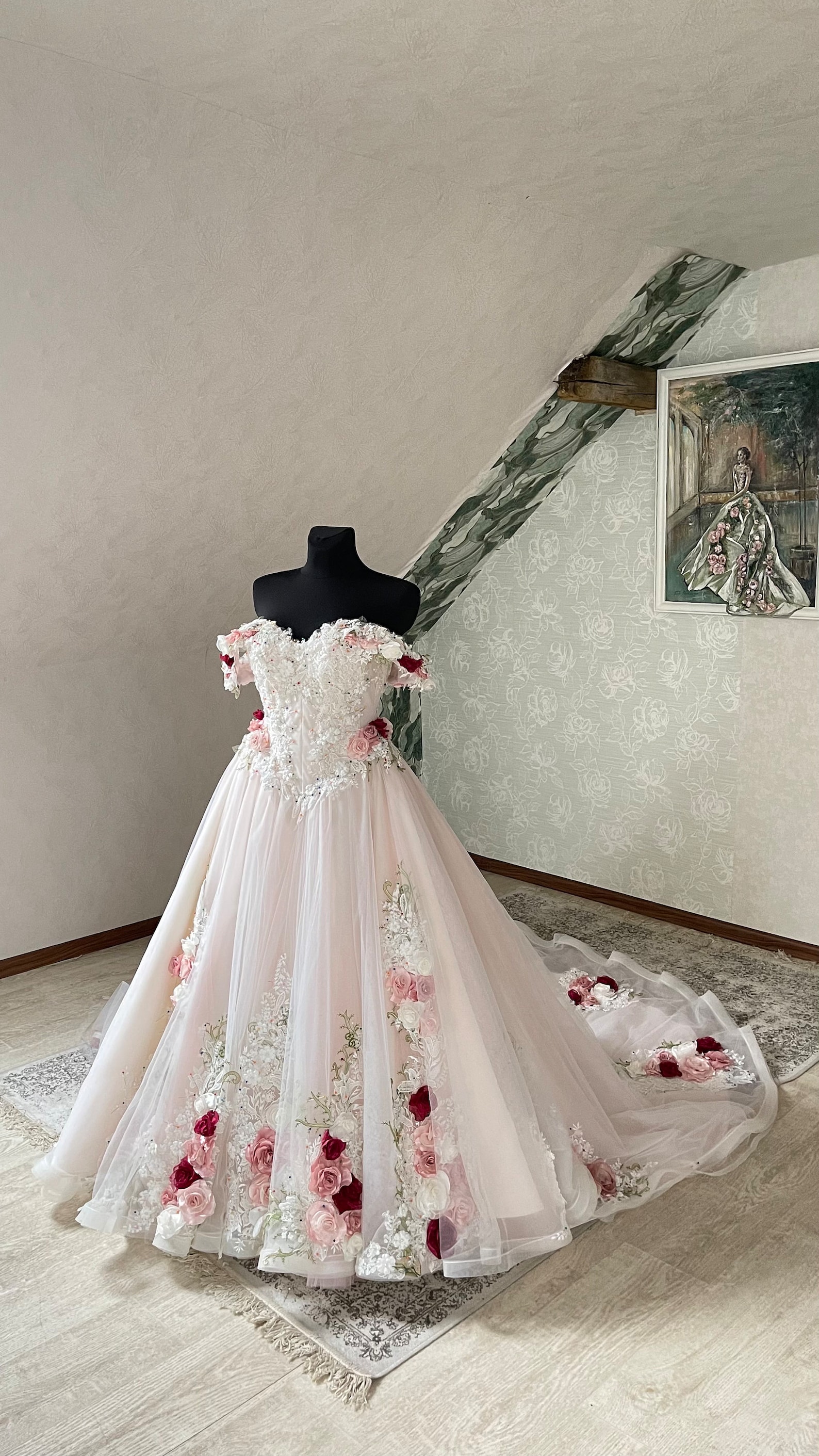 Unique Fairytale Dreem Wedding Dress Inga Ezergale Design Rose ...