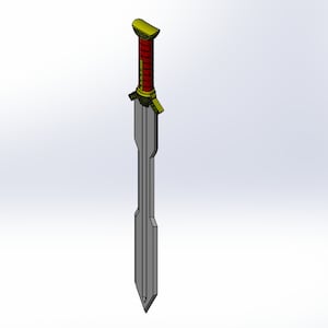 3D Model of Kili's Sword From the Hobbit Sword of Kili (files for 3D ...