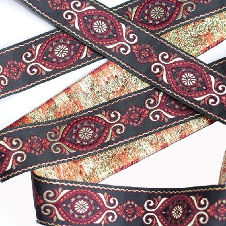 10m Medieval Ribbon Embroidered Jacquard Width 35mm / 25mm - Etsy