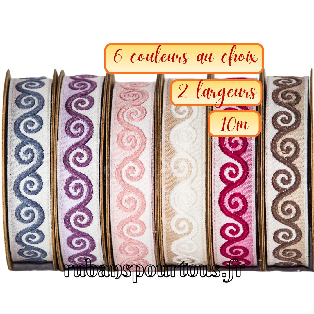 10m Medieval Jacquard Embroidered Ribbon Trim, 16mm/35mm Wide, 6 ...
