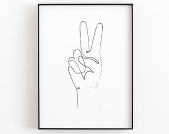 One Line Sign - Etsy