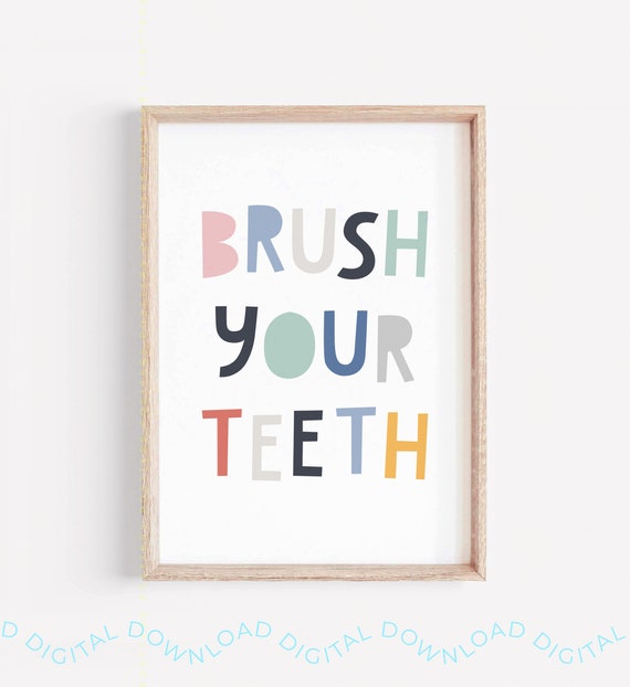 Brush Your Teeth Sign For Kids