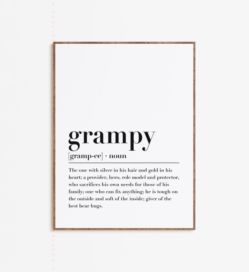 Grampy Definition Print Grampy Gift Family Prints Printable - Etsy