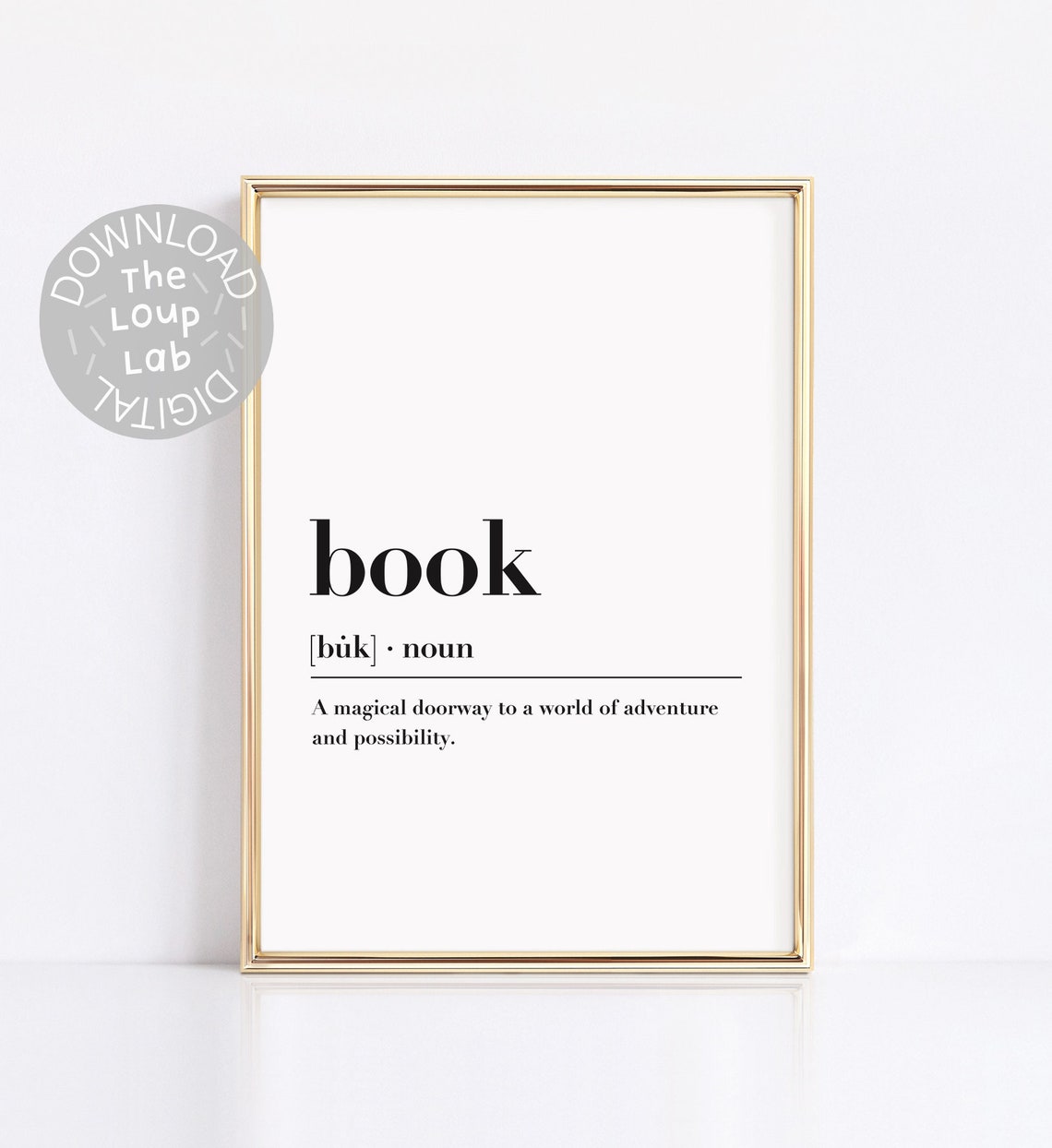 Book Definition Print Book Print Book Lovers Gift Book Art | Etsy