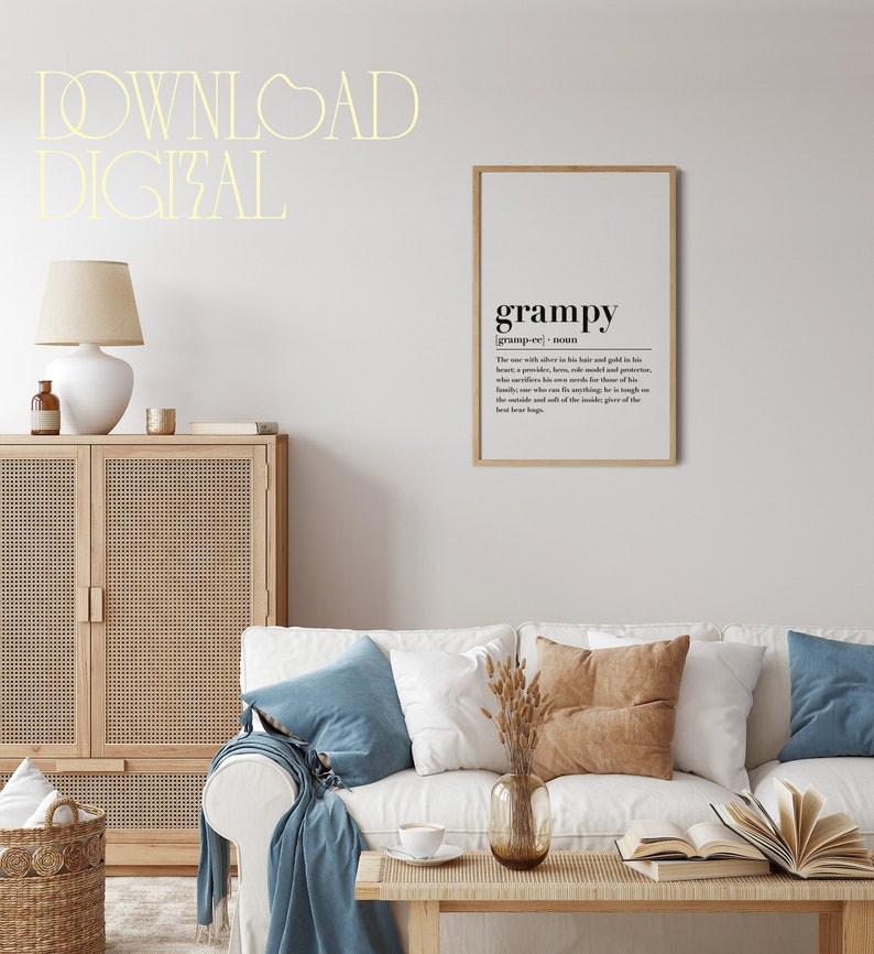 Grampy Definition Print Grampy Gift Family Prints Printable - Etsy