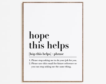 Hope This Helps - Etsy