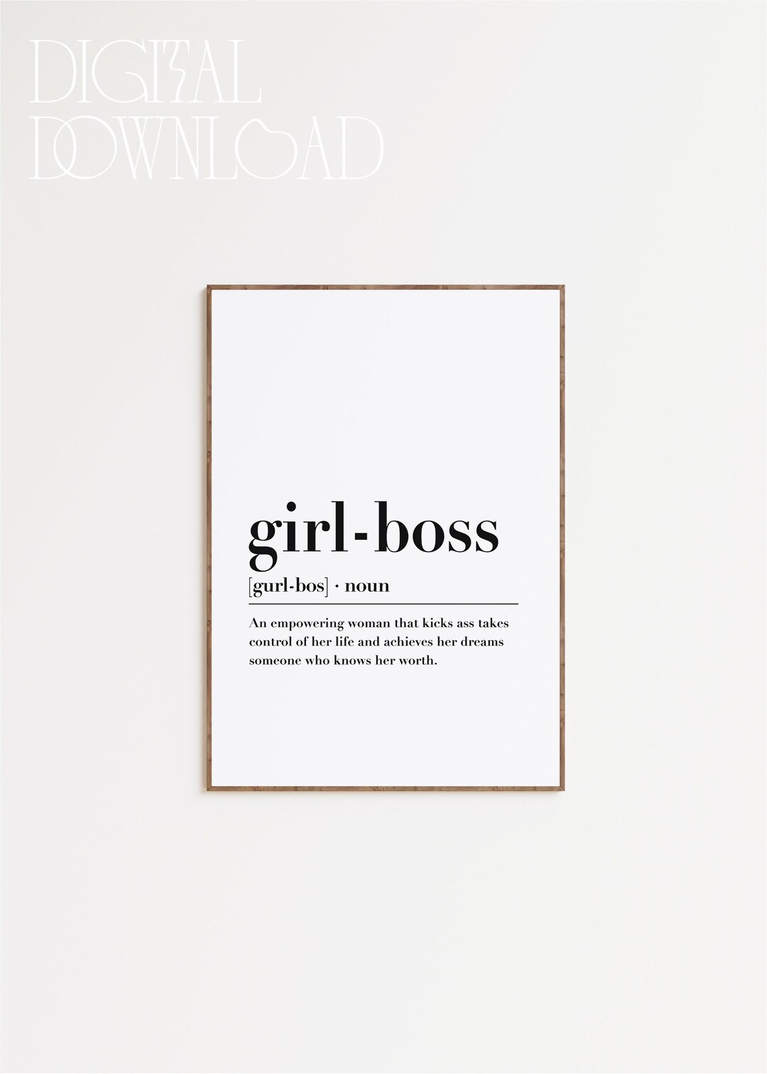 Girl Boss Definition Printable Girl Boss Print Definition - Etsy