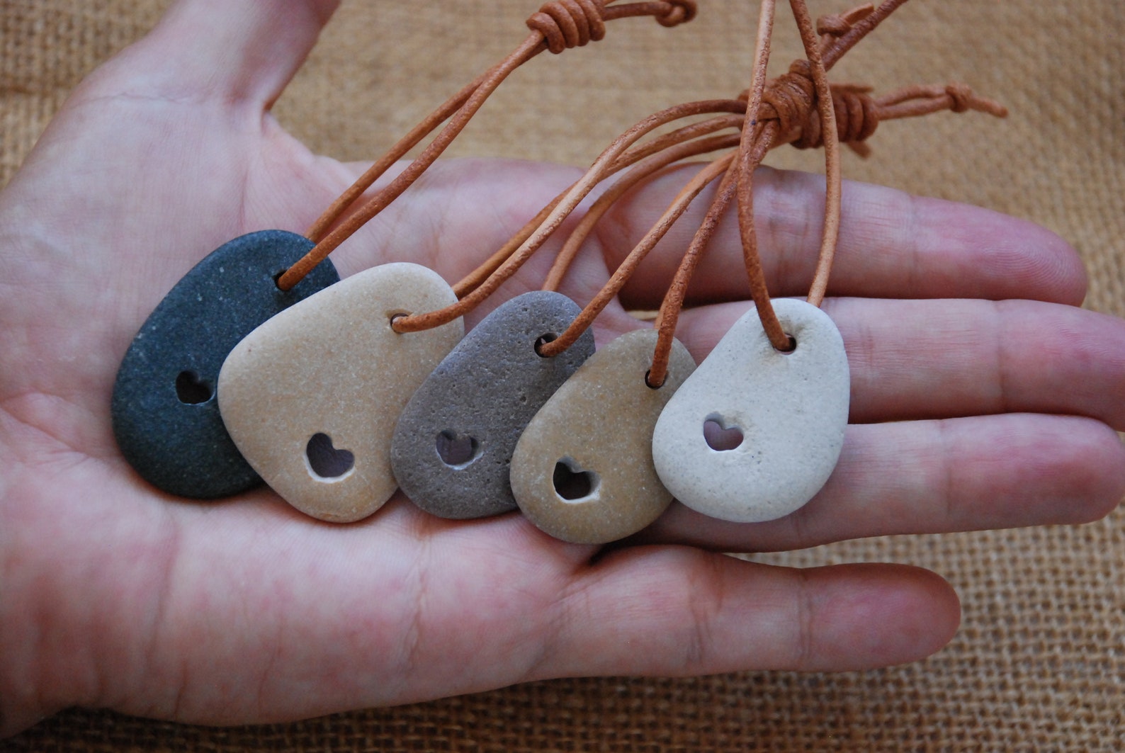 Engraving Heart Pebble Heart Stone Key Ring Natural Rock - Etsy