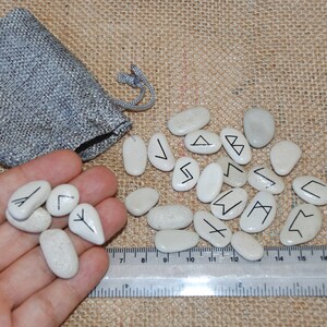 25 Tiny Stone Runes in a Small Pouch Elder Futhark Runes | Etsy